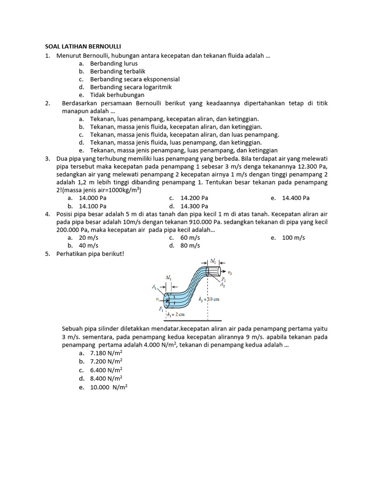 Soal Latihan Bernoulli | PDF