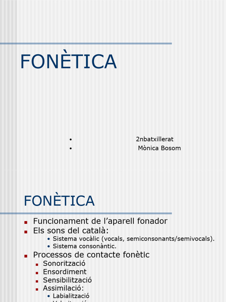 PP Fonètica | PDF