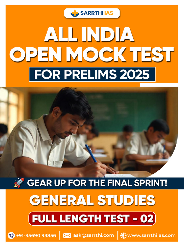 All India GS Prelims Open Mock Test 2 Questions | PDF