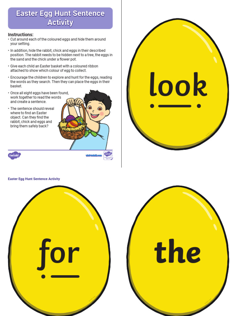 Easter Egg Word Cards | PDF | Easter Egg