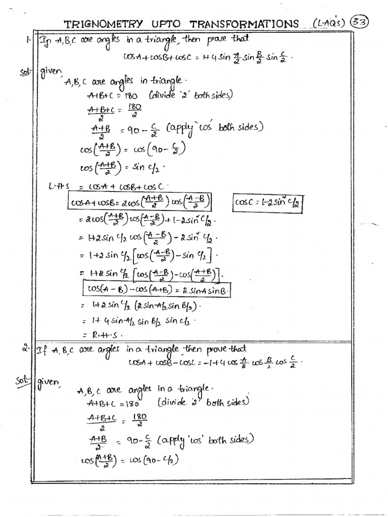 Mathematics 1A Transformation | PDF