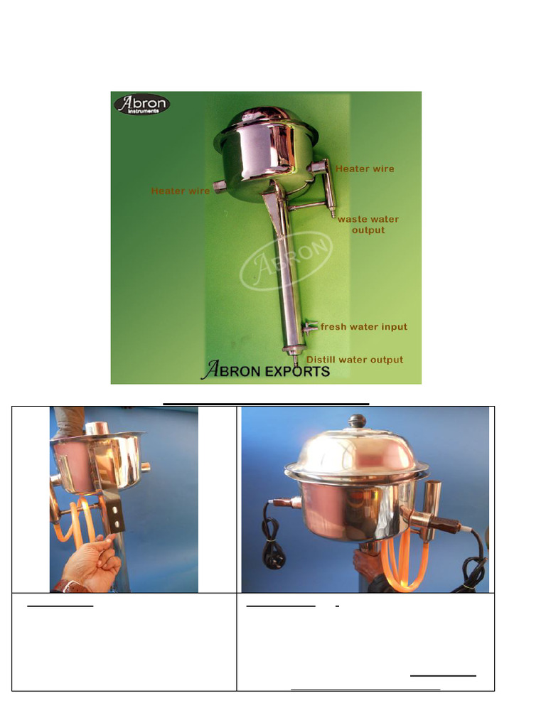 Laboratory Water Distillation Setup Guide | PDF | Water | Distillation