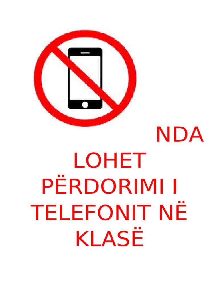 Ndalohet Celulari | PDF