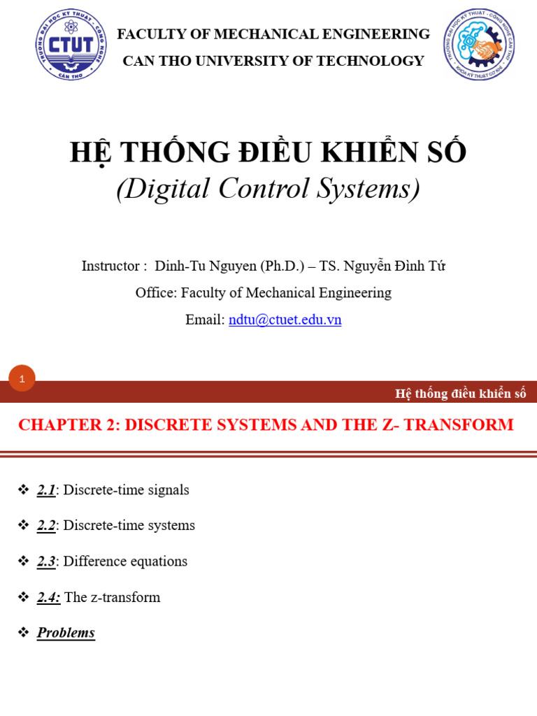 Digital Control System Chapter2 | PDF | Discrete Time And Continuous Time | Digital Signal ...