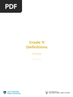 Grade 11 Definitions As From The Exam Guidelines | PDF | Chemical Bond ...