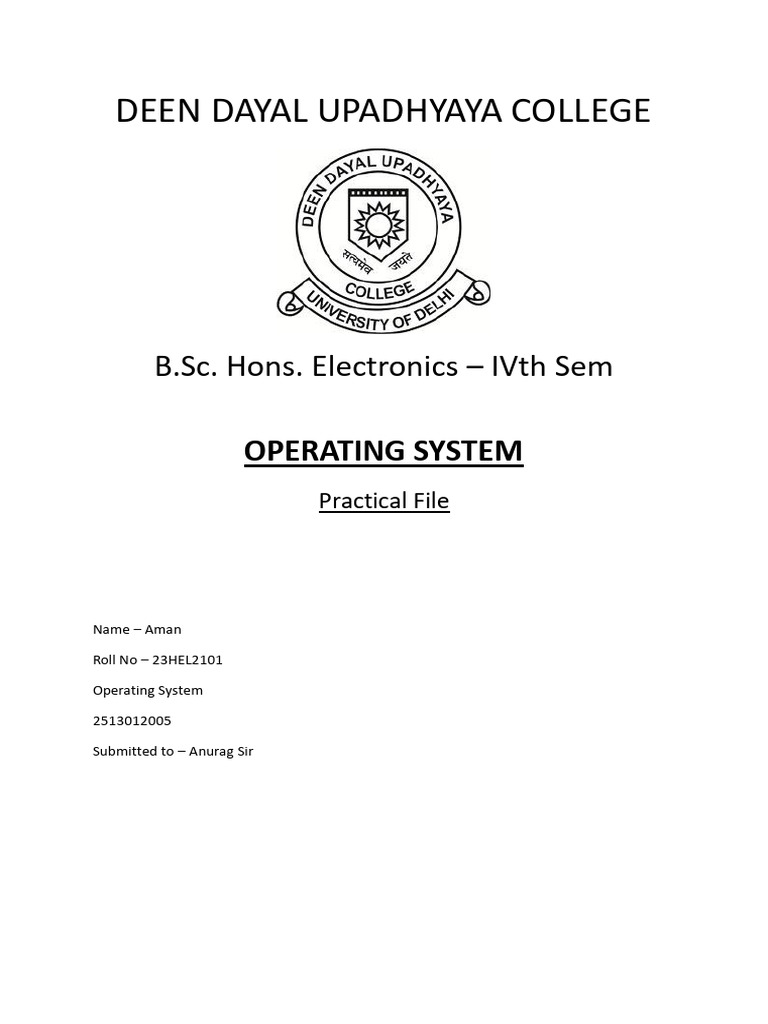 Aman, Os Practical | PDF