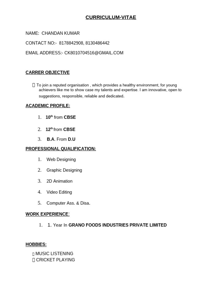 Chandan Kumar Resume | PDF