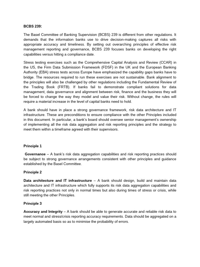 BCBS 239 | PDF | Business