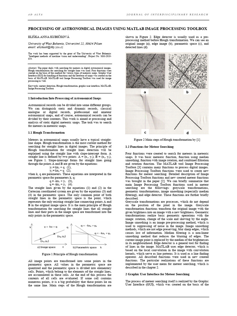 Kubickova | PDF | Computer Vision | Multidimensional Signal Processing