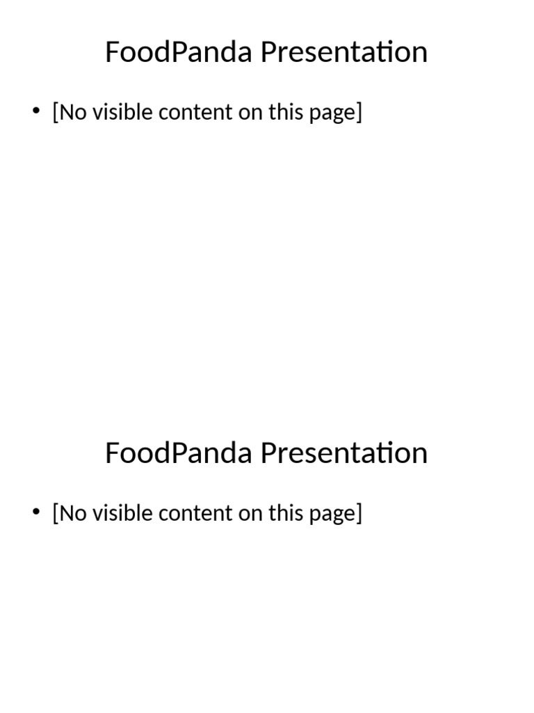 FoodPanda Presentation | PDF