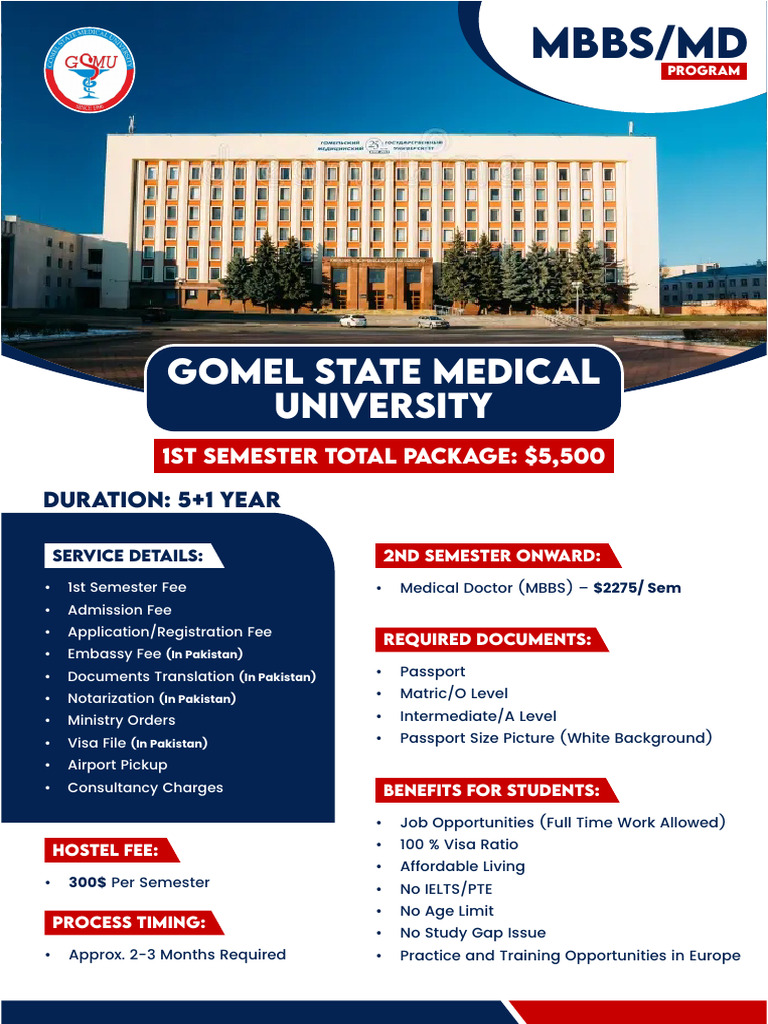 Gomal State Medical University, Belarus (MBBS) | PDF