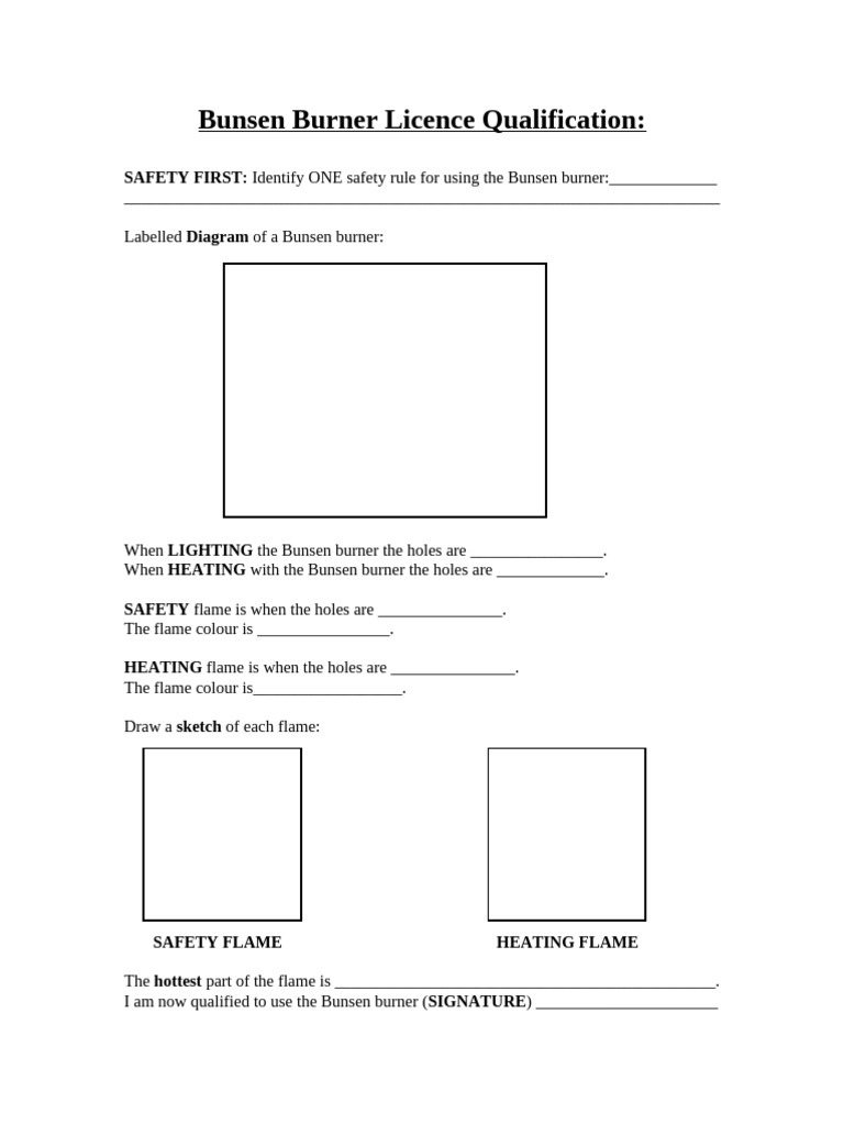 03 Bunsen Burner Licence Qualification | PDF
