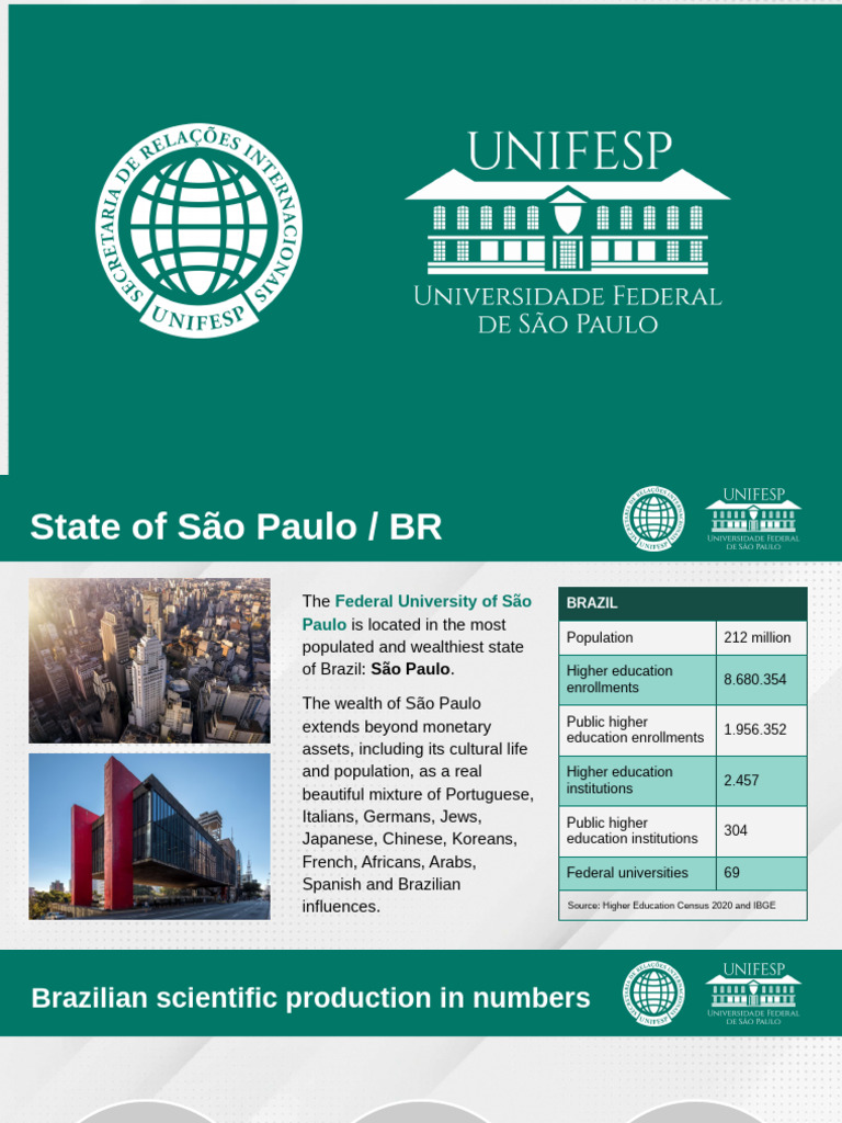(UNIFESP) Apresentação Institucional Unifesp (2024) - English | PDF ...