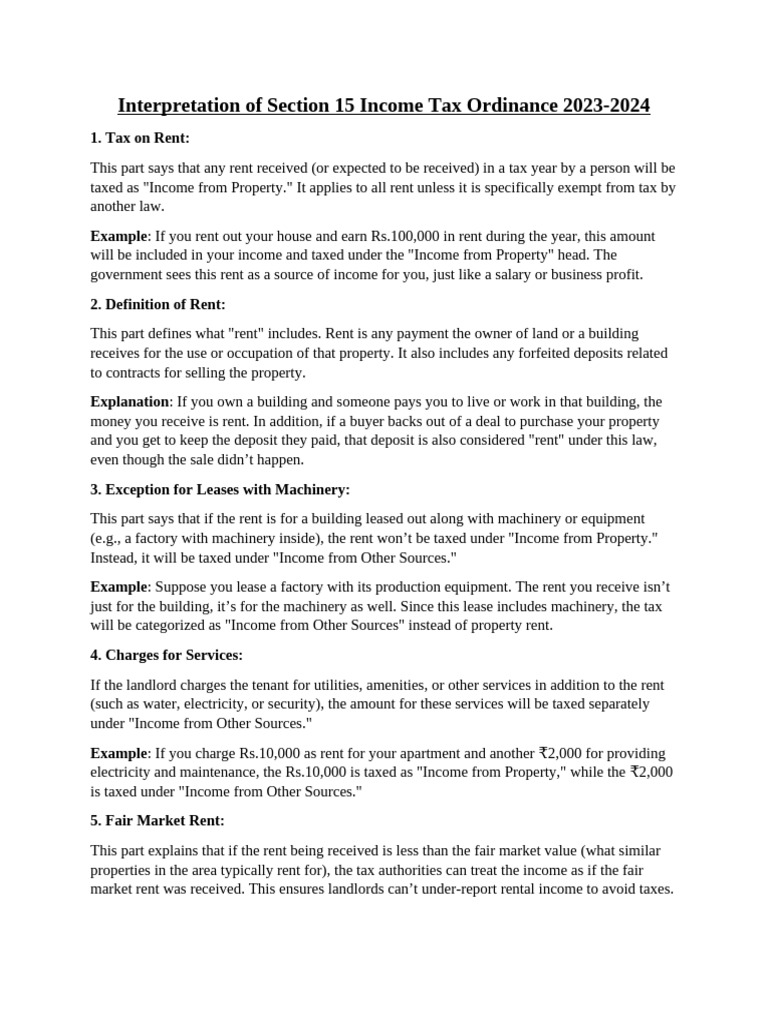 Income Tax on Rent: Key Insights | PDF | Renting | Lease