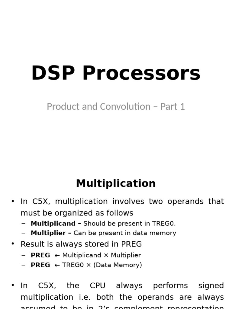 Dsp Processors Multiply And Mac 01 Pdf Multiplication Pointer Computer Programming