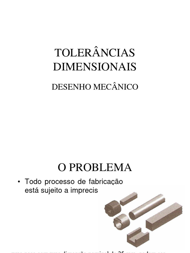 Tolerancias Dimensionais Desenho Mecanic | PDF