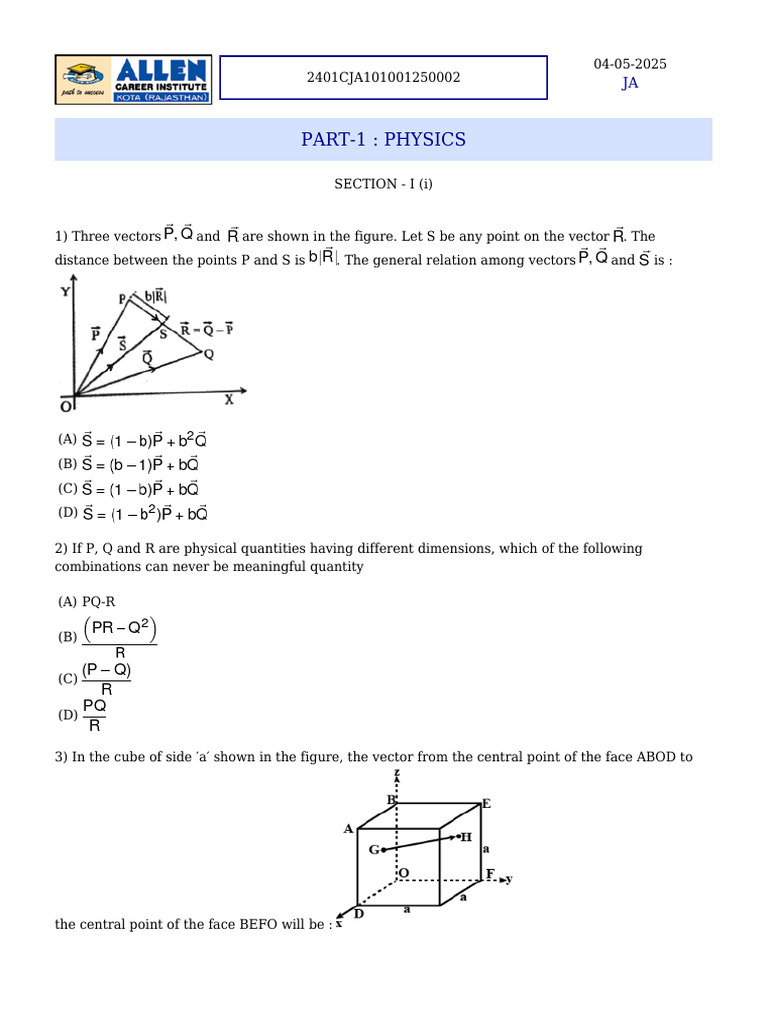 Solution | PDF | Velocity | Euclidean Vector