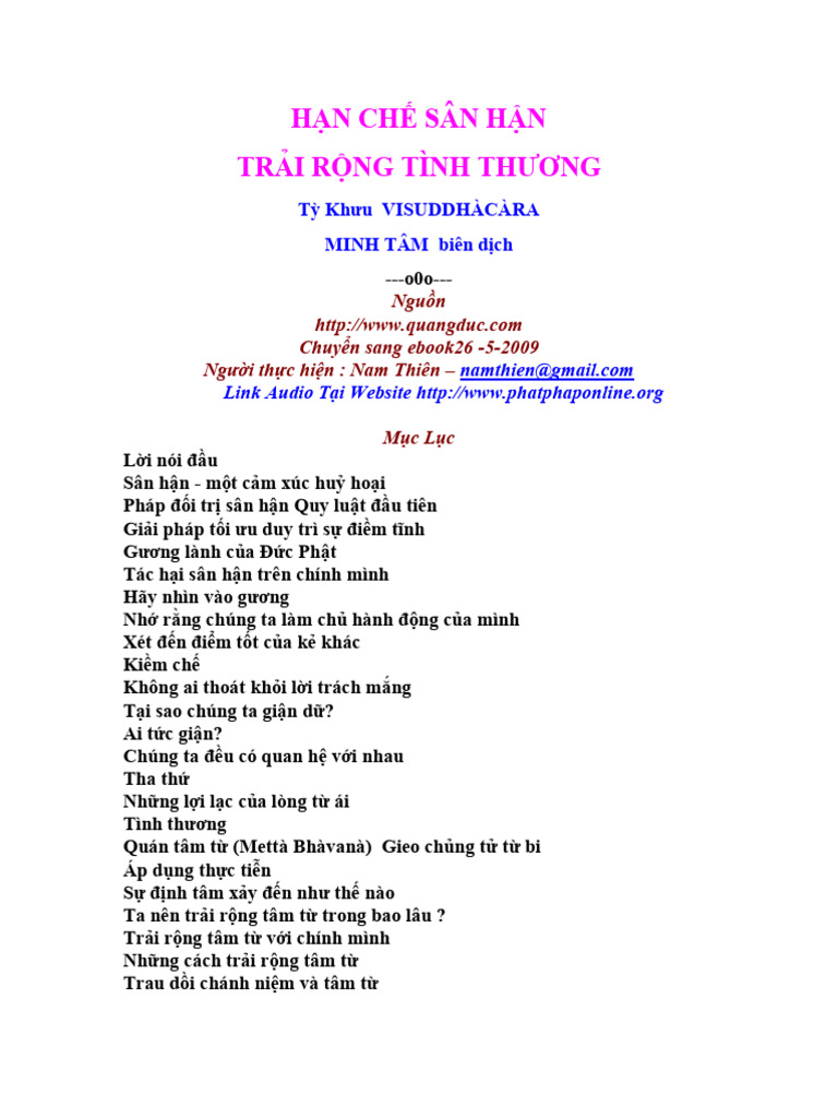 Han Che San Han Trai Rong Tinh Thuong | PDF