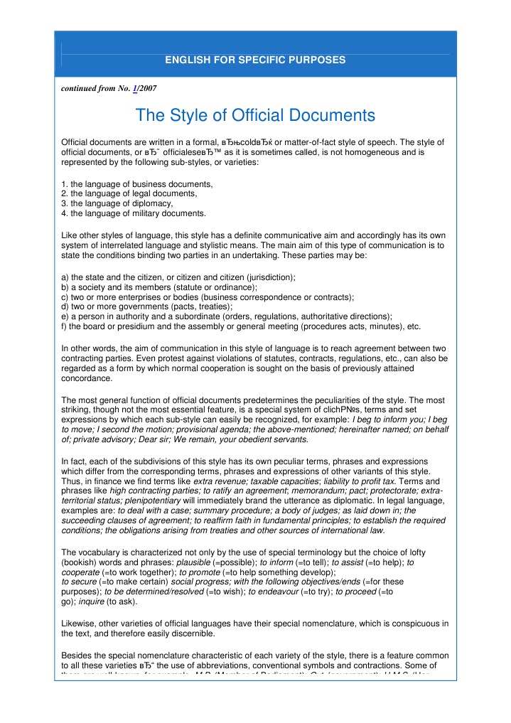 The Style of Oficial Documents | PDF | Treaty | Human Rights