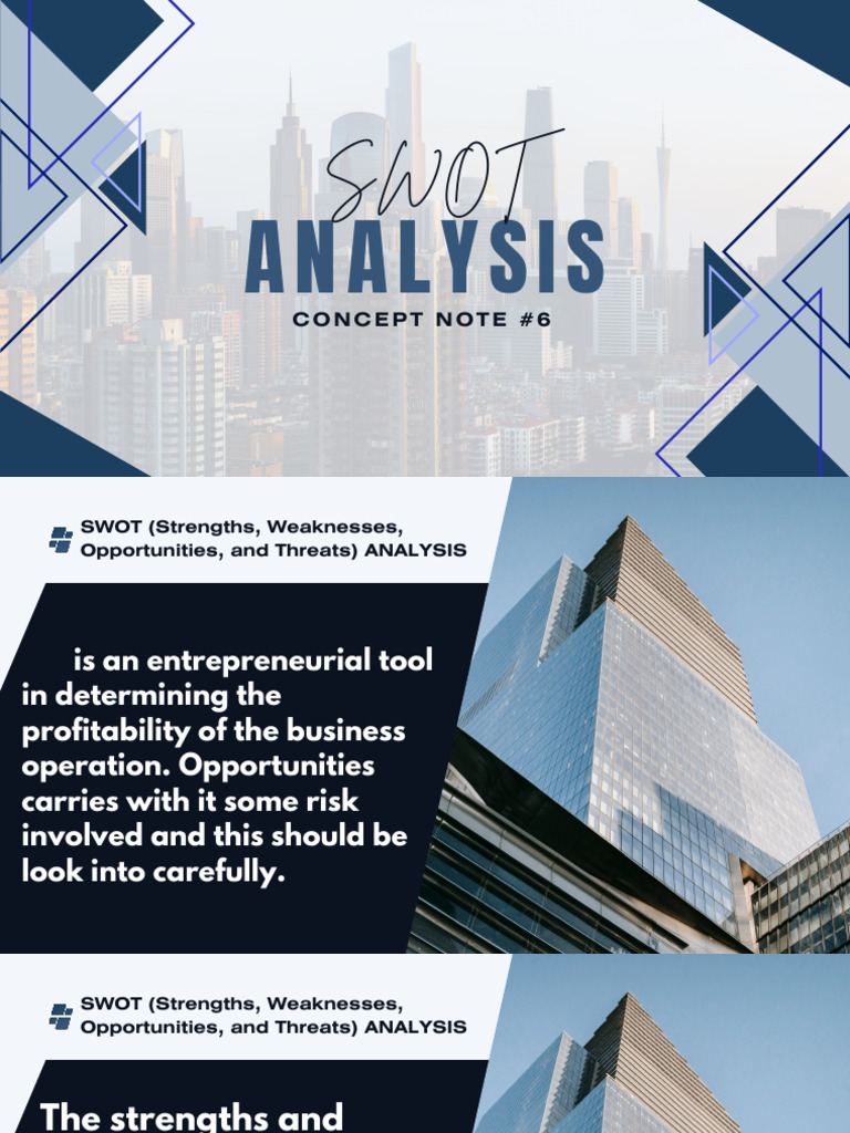 Concept Note No. 6 Swot Analysis | PDF