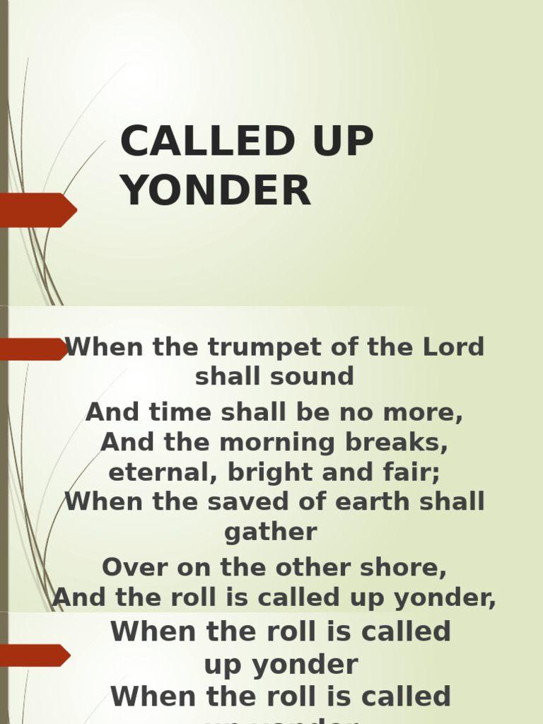 Called Up Yonder | PDF