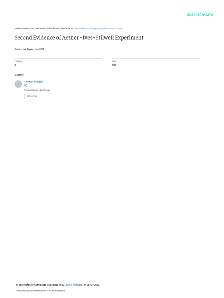 Aether 2 ND Evidence PCG | PDF | Theory Of Relativity | Luminiferous Aether