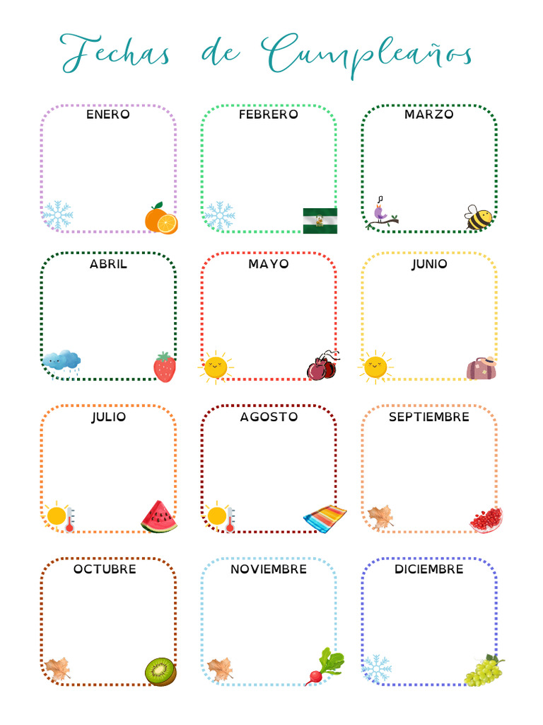 Fechas Cumpleaños | PDF