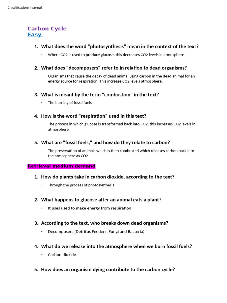 Carbon Cycle - Completed | PDF | Carbon Dioxide | Carbon Cycle