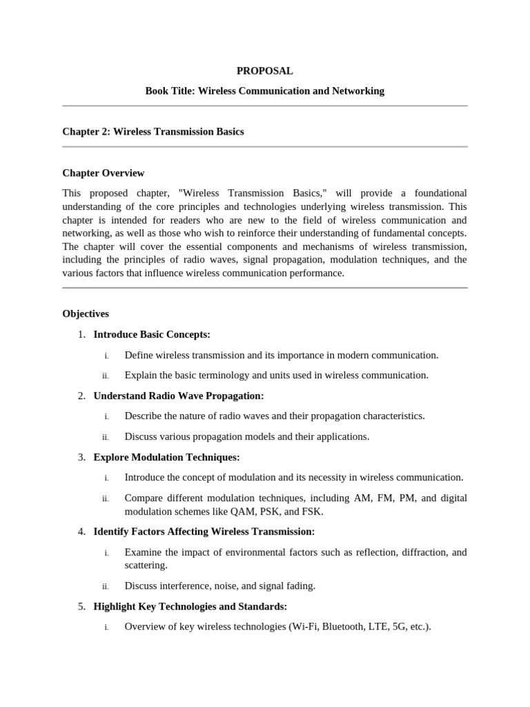 Proposal Wireless Communication Chapter 2 Pdf Modulation