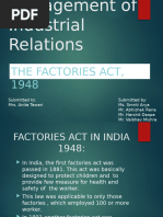 Factories Act, 1948 and Gujarat Factories Rules, 1963. | PDF | Labor | Labor Relations