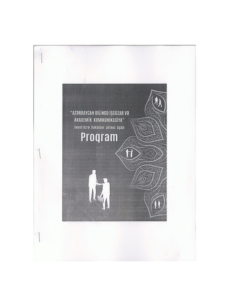 Azərbaycan Dilində Isguzar VƏ Akademik Kommunikasiya Proqram | PDF