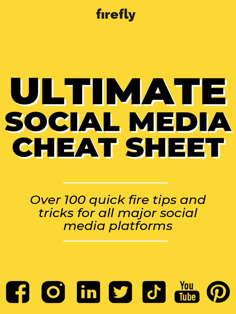 Social Media Cheat Sheet - Firefly Digital | PDF | Linked In | Facebook