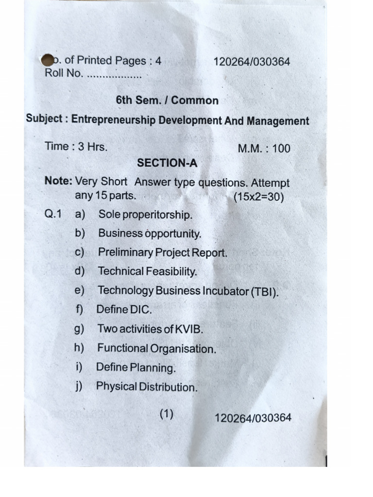 EDM Previous Year Question Paper | PDF