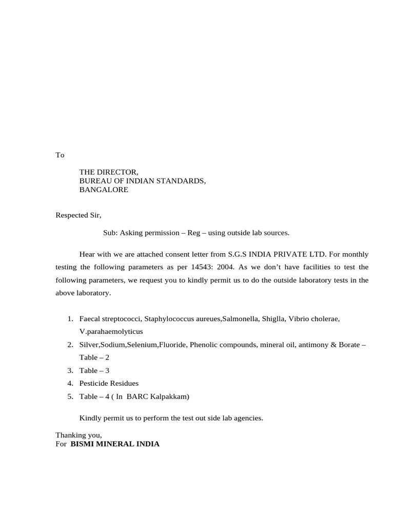 Permission Letter | PDF