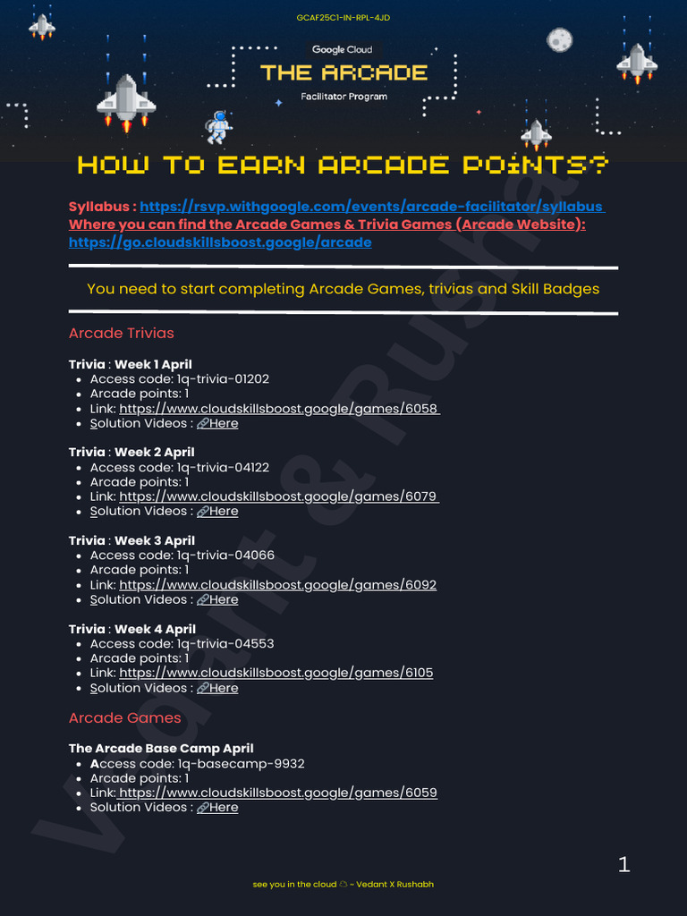 How To Earn Arcade Points - pdf-1 | PDF