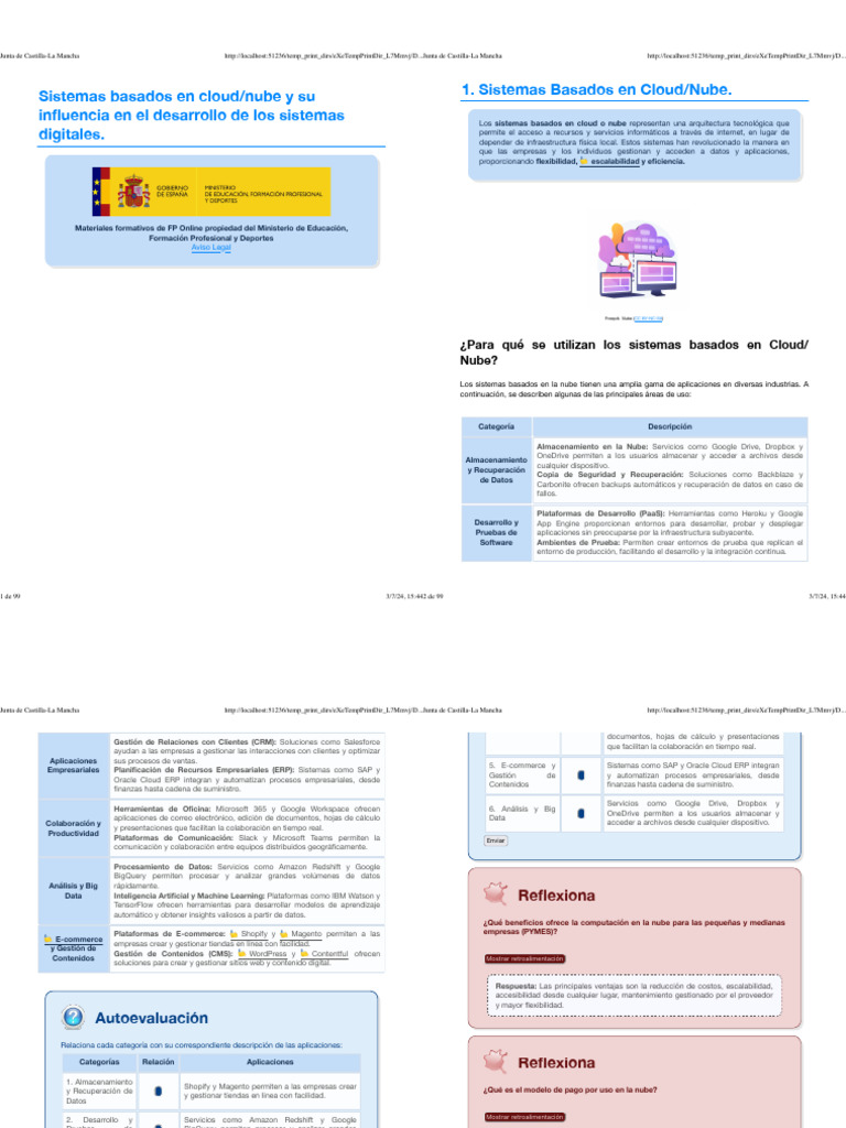 Tema 4 DASP/DIG | PDF | Computación en la nube | Software de la aplicacion