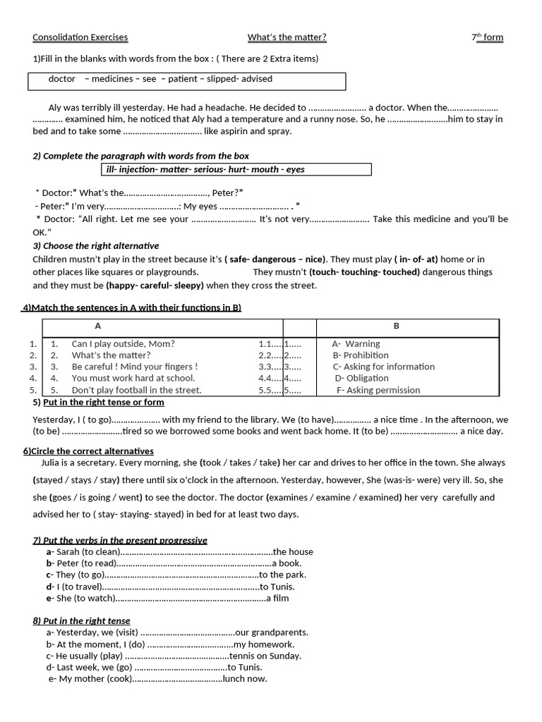 Module 4 Review for 7th Form Students | PDF