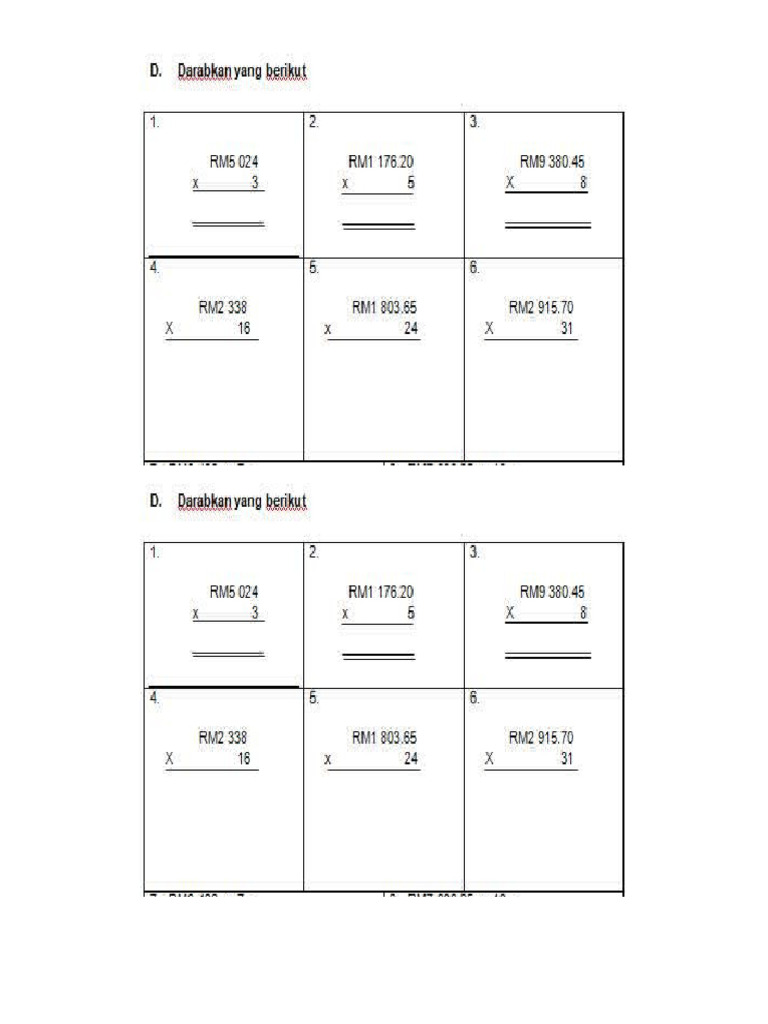 Darabn DN Bahagi Wang THN 5 | PDF