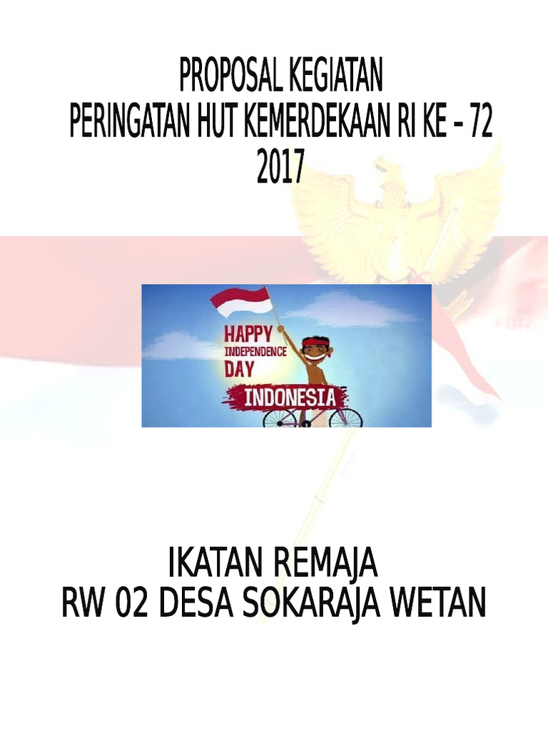 Proposal Bantuan HUT RI ke-72 Sokaraja | PDF