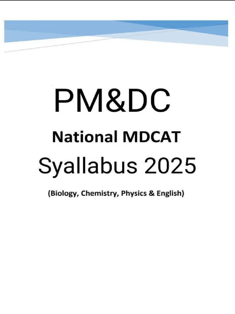 PMDC Syllabus 2025 | PDF
