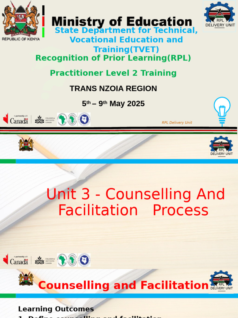 RPL Level 2 Training and Counselling Guide | PDF | Cognition | Learning