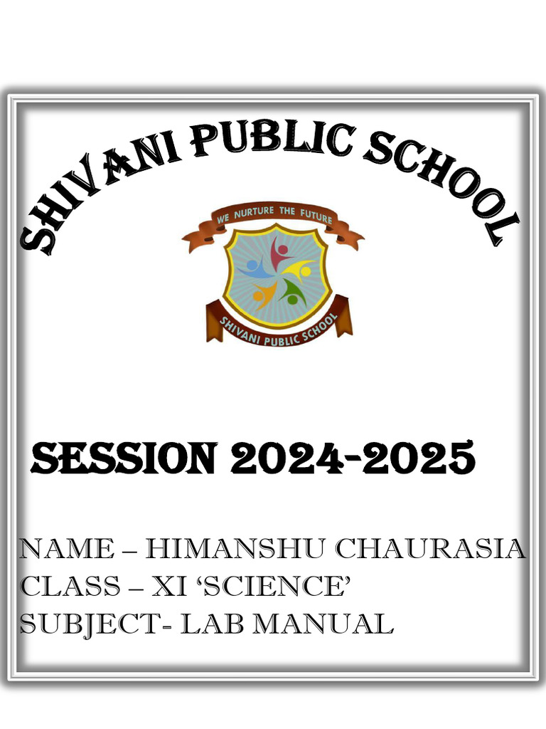 Final Lab File First Page | PDF