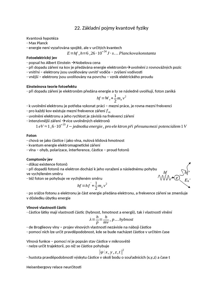 Zakkladni Pojmy Kvantove Fyziky | PDF