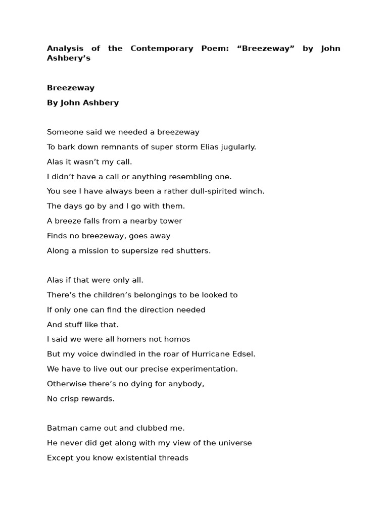 Analysis of Traditional & Contemporary Poem | PDF | Poetry