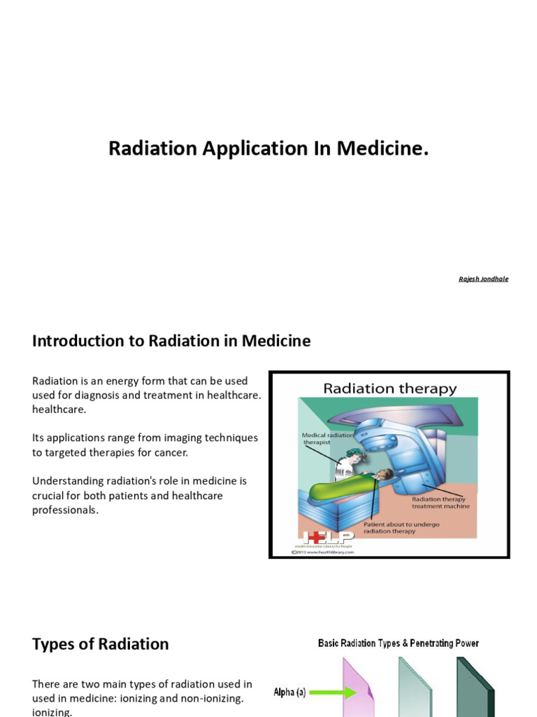 Radiation Application in Medicine. | PDF | Radiation Therapy | Medical ...