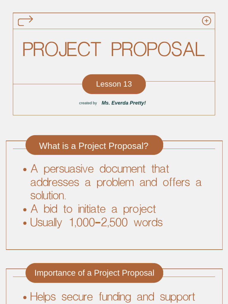 Lesson 13 Project Proposal | PDF