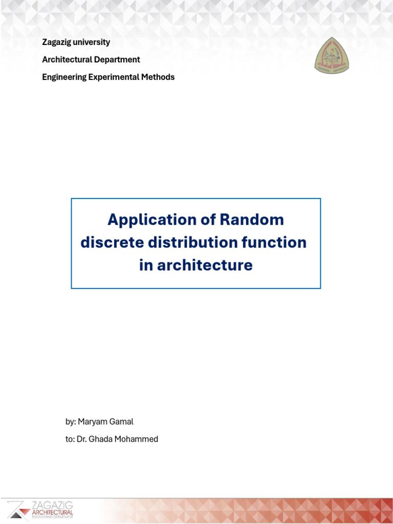Application of Random Discrete Distribution Function in Architecture | PDF