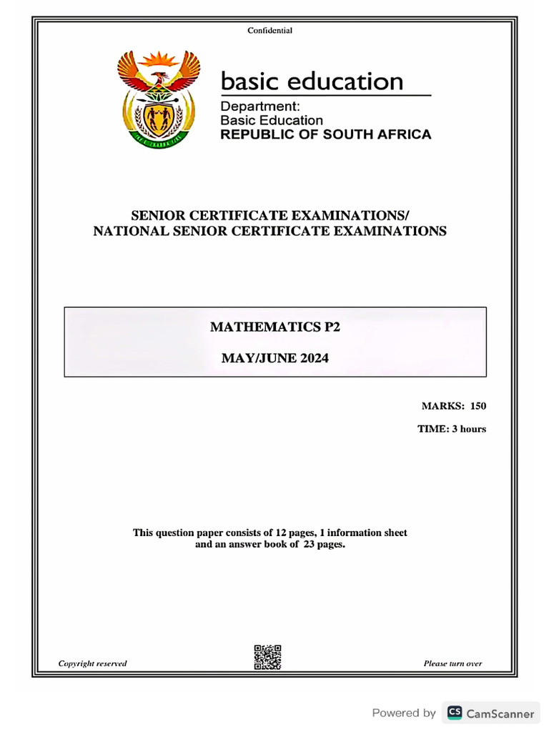 Maths P2 MayJune 2024 | PDF