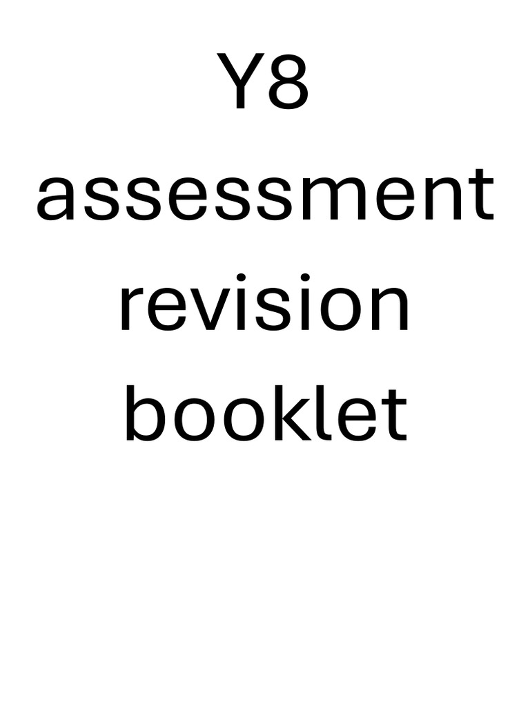 Y8 Assessment Revision Booklet | PDF | Digestion | Cellular Respiration