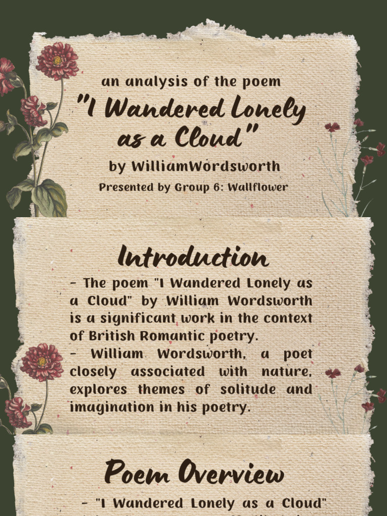 I WANDERED LONELY AS A CLOUDLONELY-trang | PDF